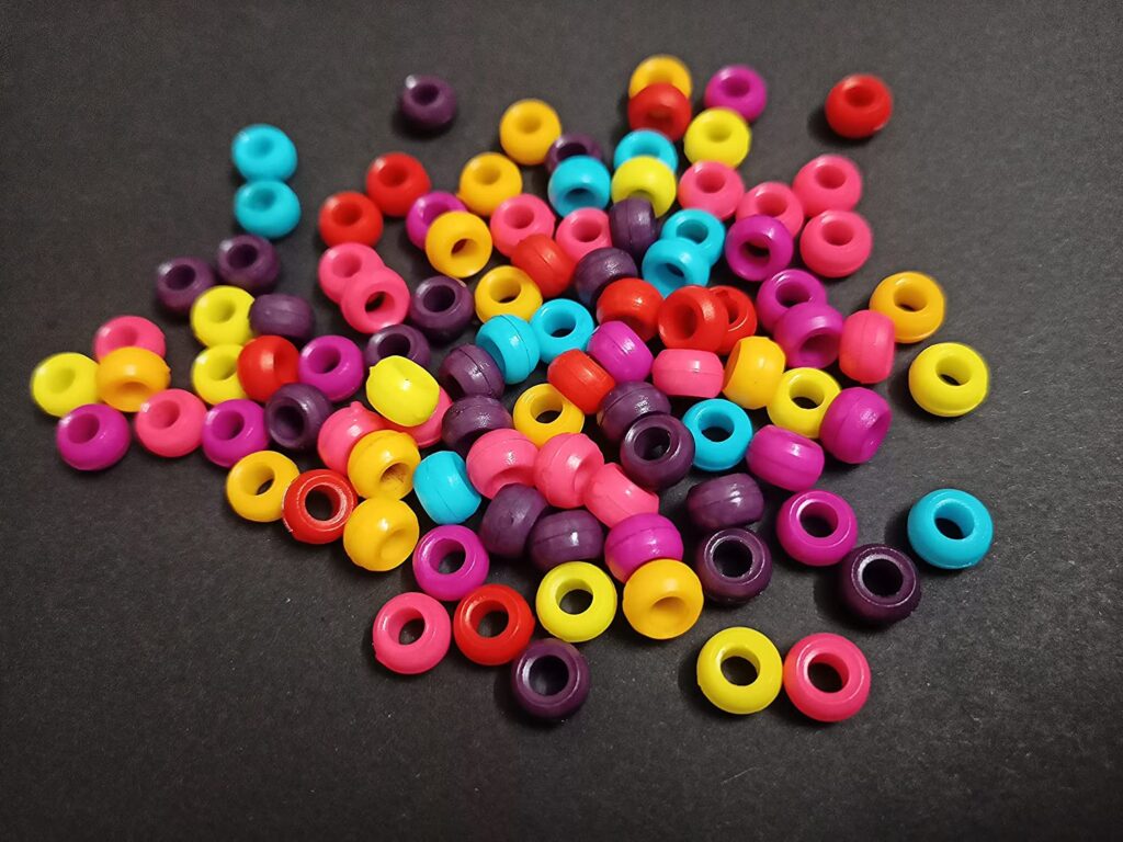 RITIKA CRAFT Plastic Round Beads for Beading, Jewellery Making & Art ...